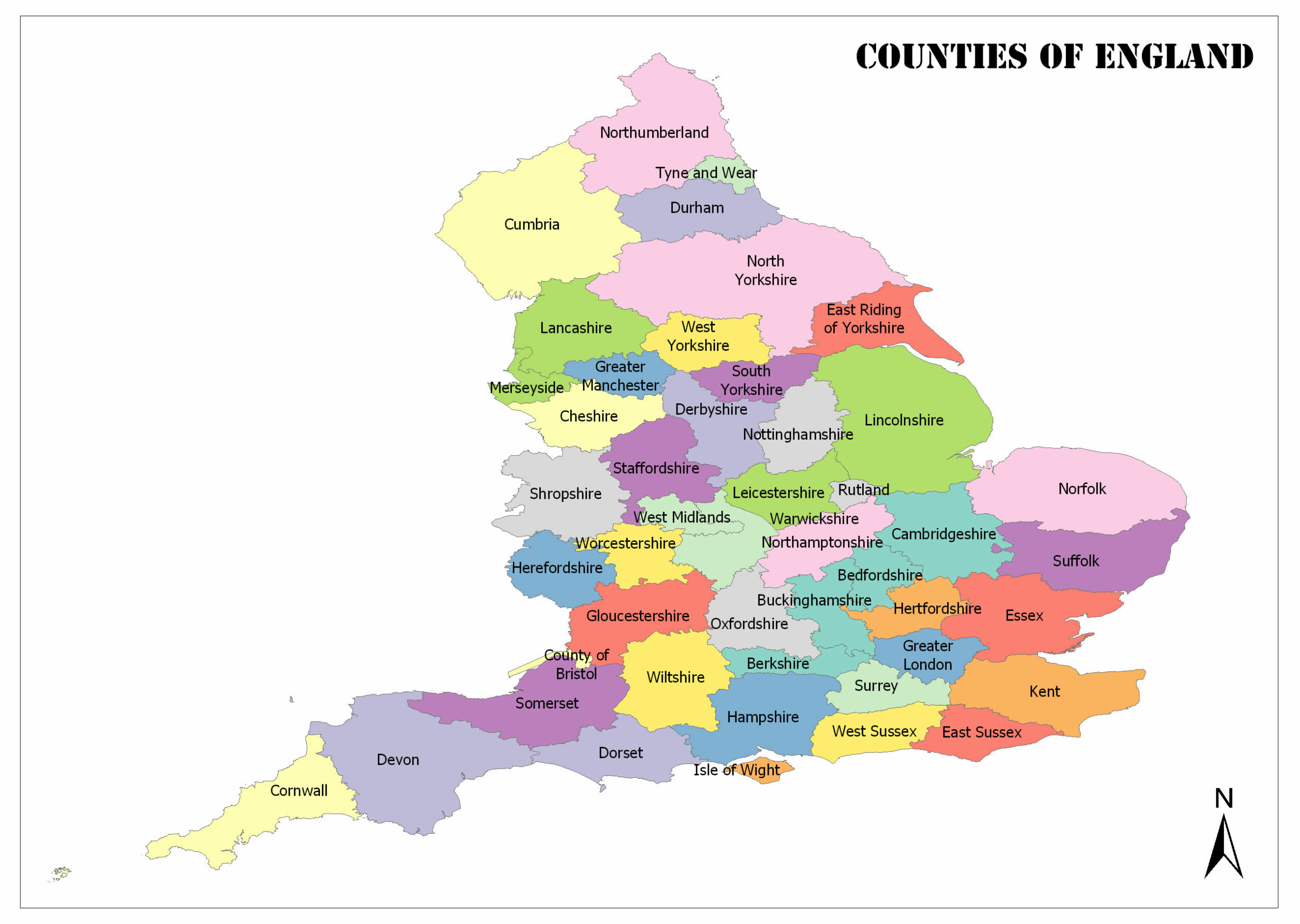 Counties Of England Map Printable Counties Of England Map Printable