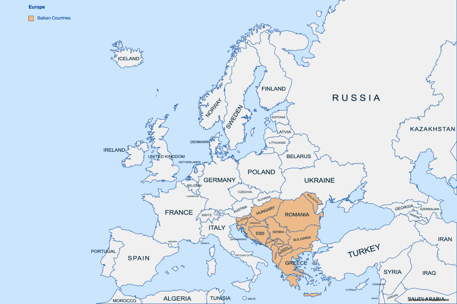 Balkan Countries/What are the Balkan Countries? | Mappr