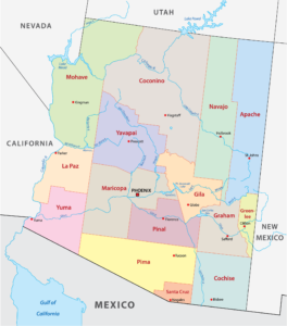 Arizona Counties Map | Mappr