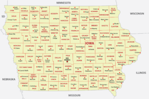 Iowa Counties Map | Mappr