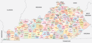 Kentucky Counties Map | Mappr