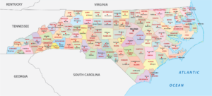 North Carolina Counties Map | Mappr