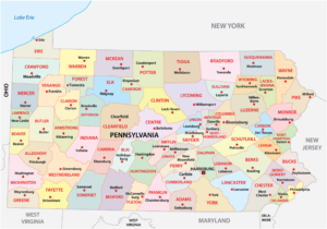 Pennsylvania Counties Map | Mappr