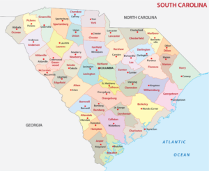 South Carolina Counties Map | Mappr