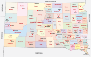 South Dakota Counties Map | Mappr