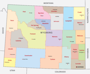 Wyoming Counties Map | Mappr