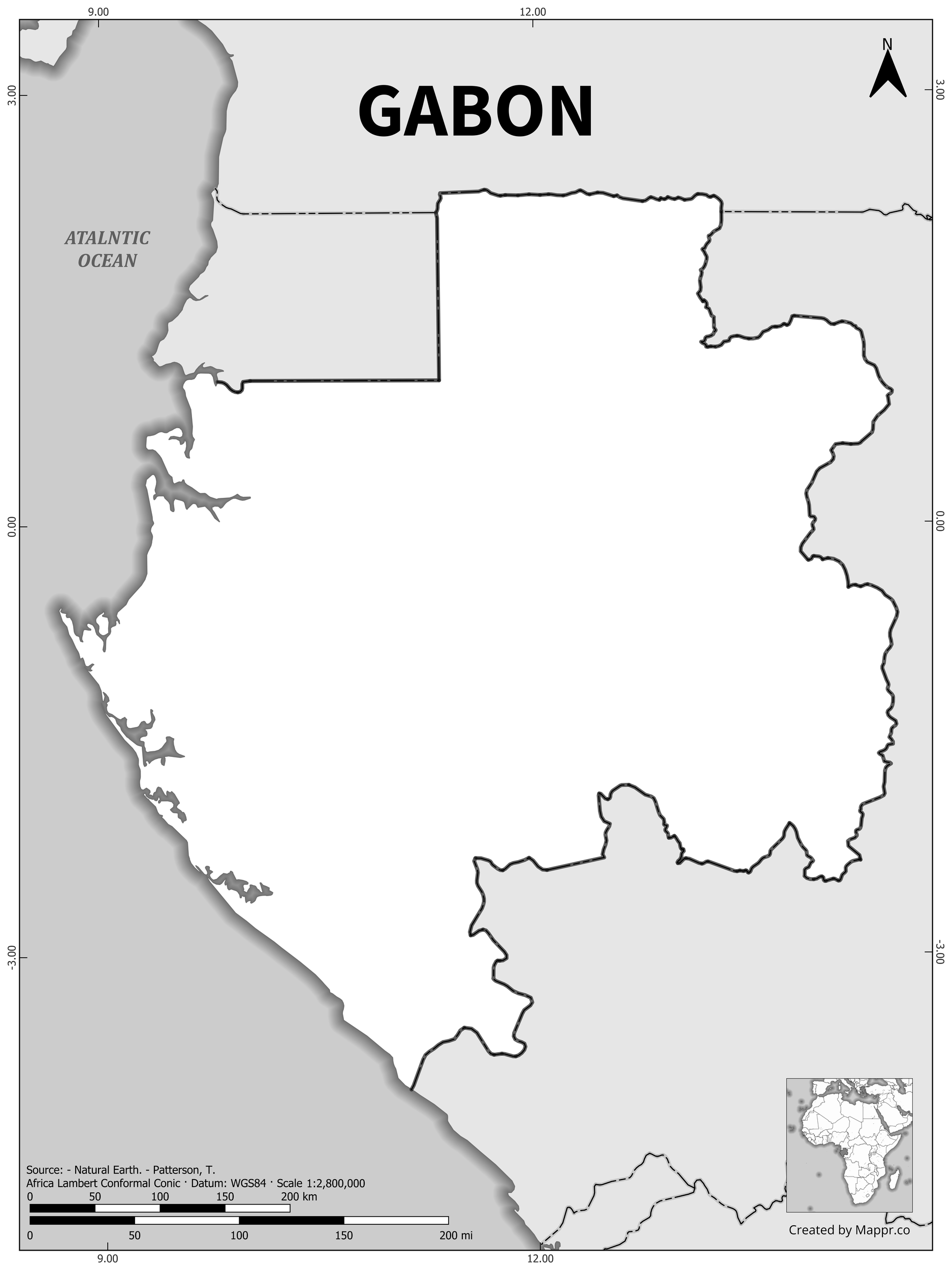 Gabon Maps | Mappr