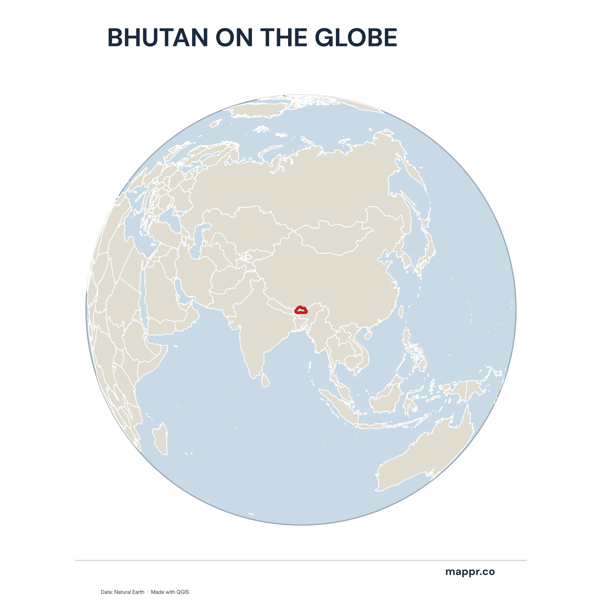 Bhutan Maps — Free Printable Maps of Bhutan | Mappr