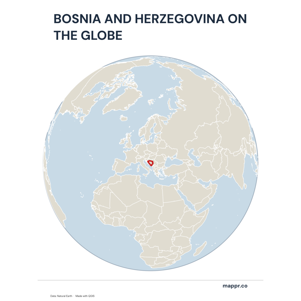 Bosnia and Herzegovina Maps — Free Printable Maps | Mappr