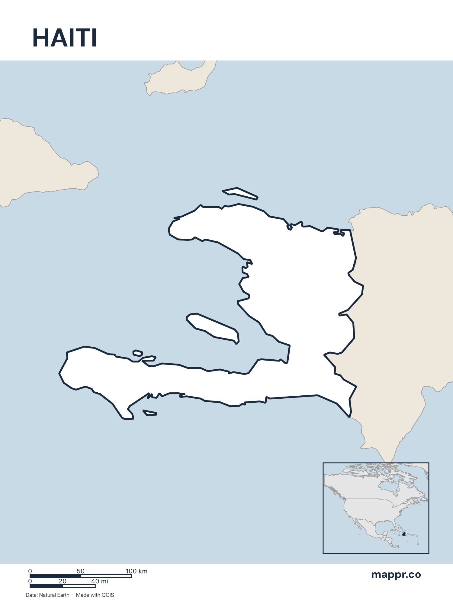 Haiti Maps — Free Printable Maps of Haiti | Mappr