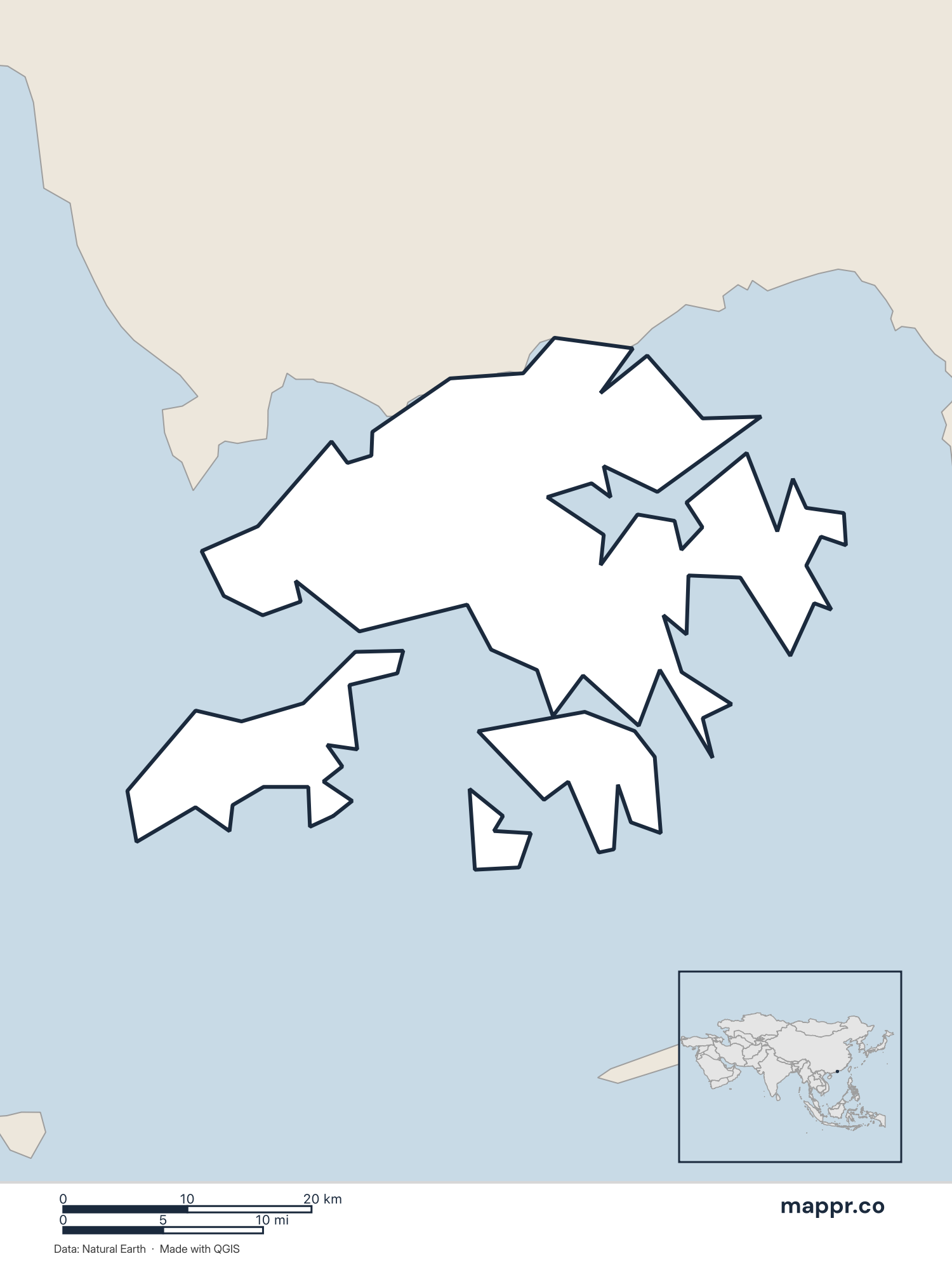 Hong Kong Maps — Free Printable Maps of Hong Kong | Mappr