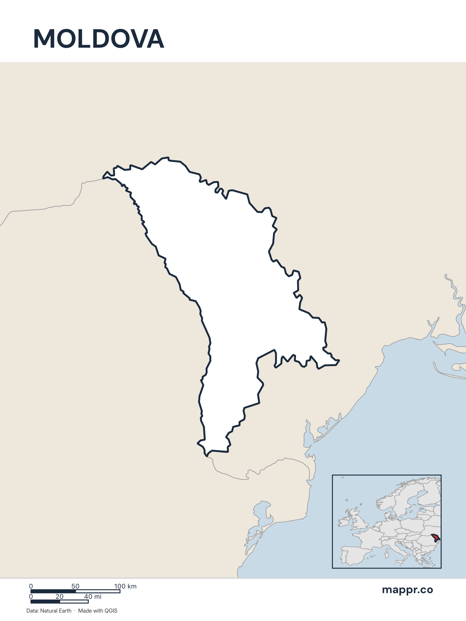 Moldova Maps — Free Printable Maps of Moldova | Mappr