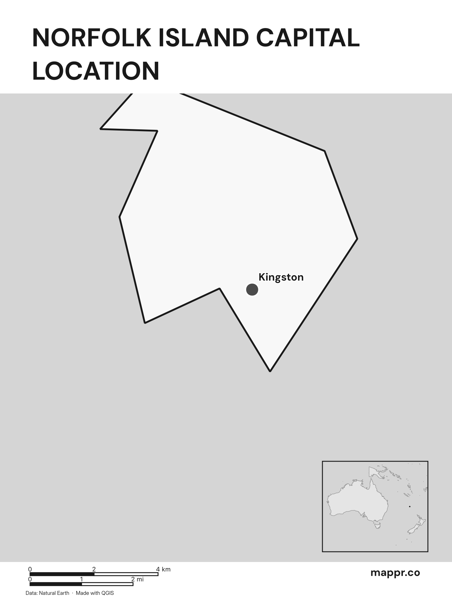 Norfolk Island Maps — Free Printable Maps | Mappr