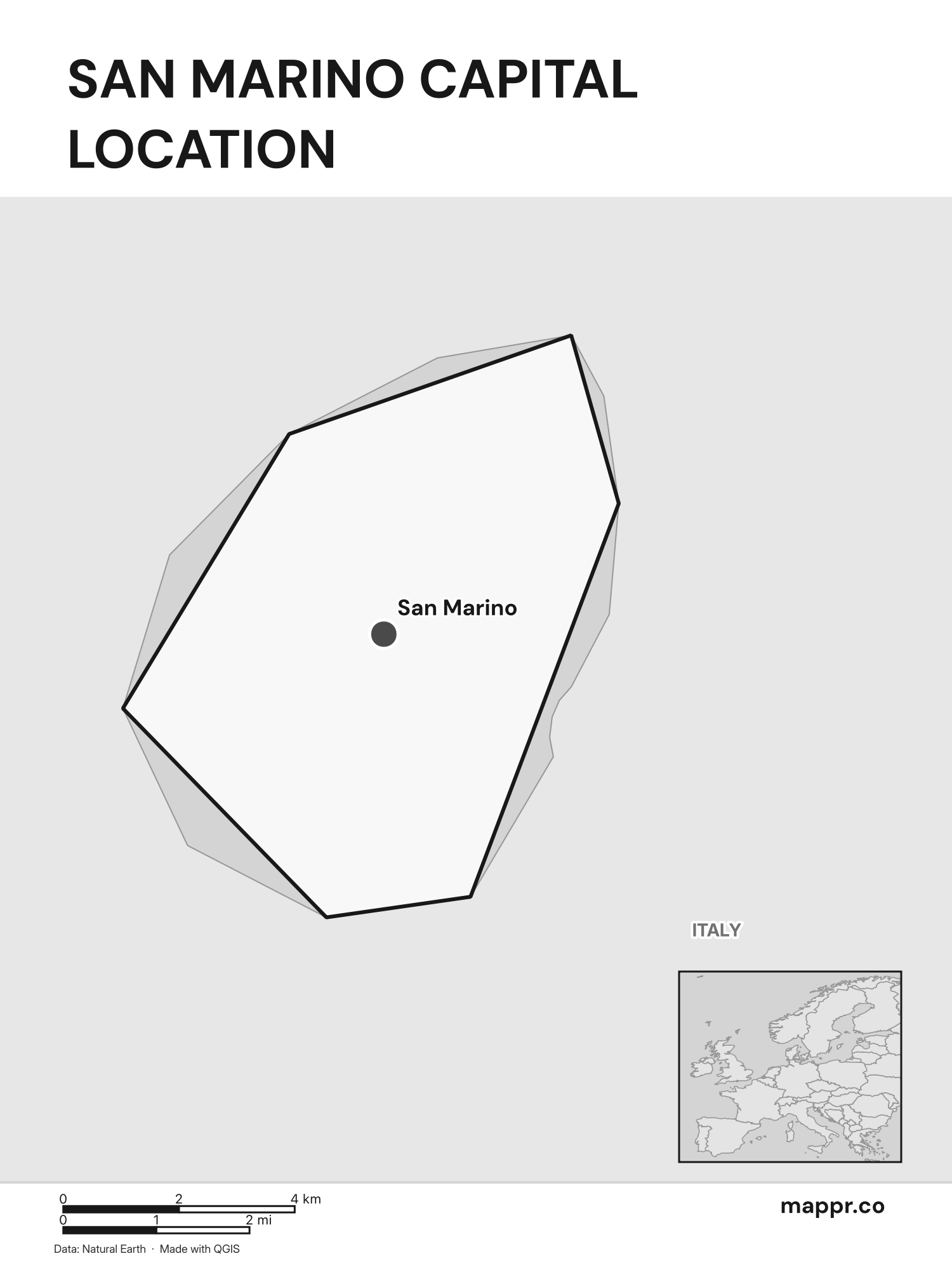 San Marino Maps — Free Printable Maps of San Marino | Mappr