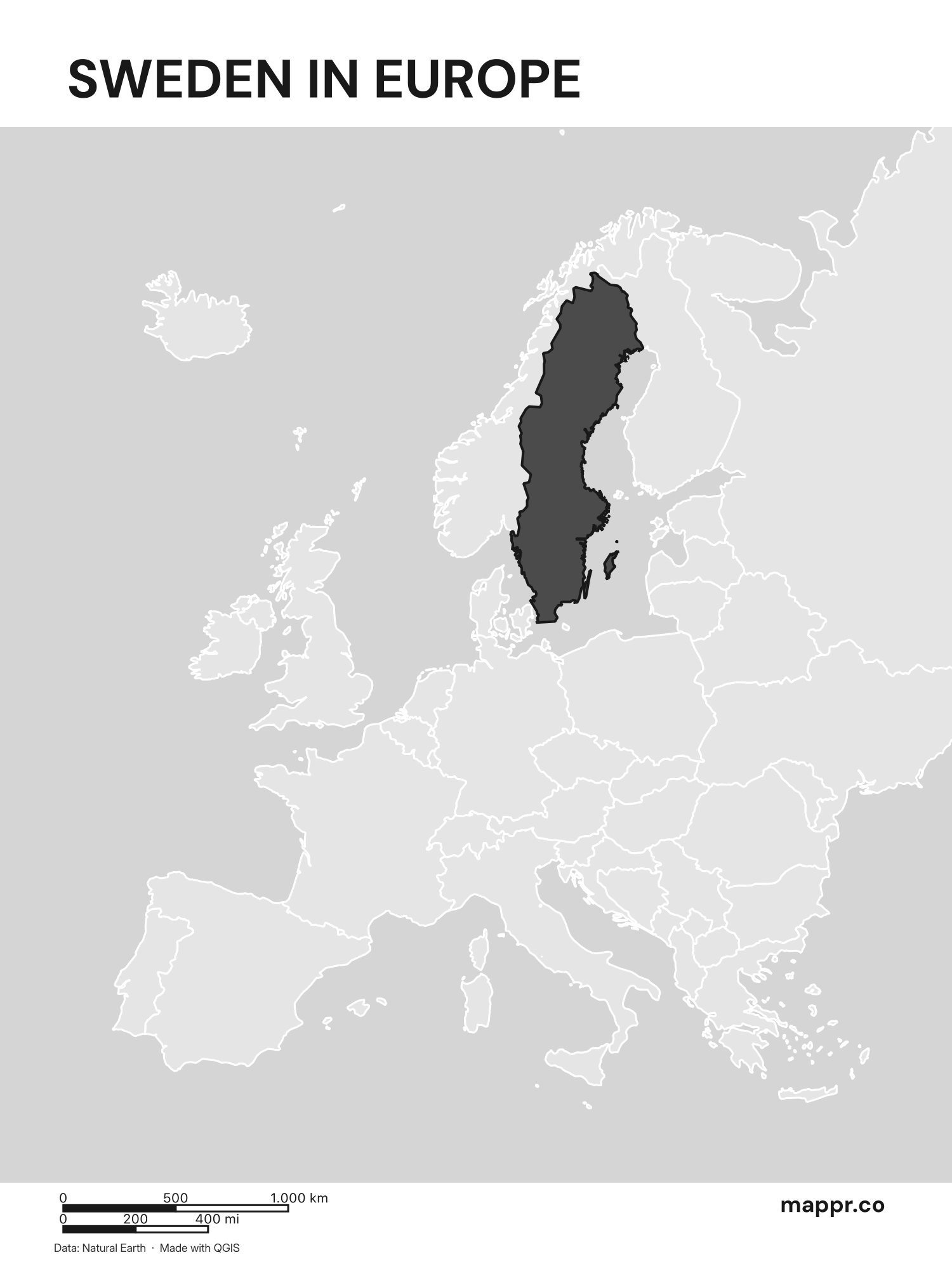 Sweden Maps — Free Printable Maps of Sweden | Mappr