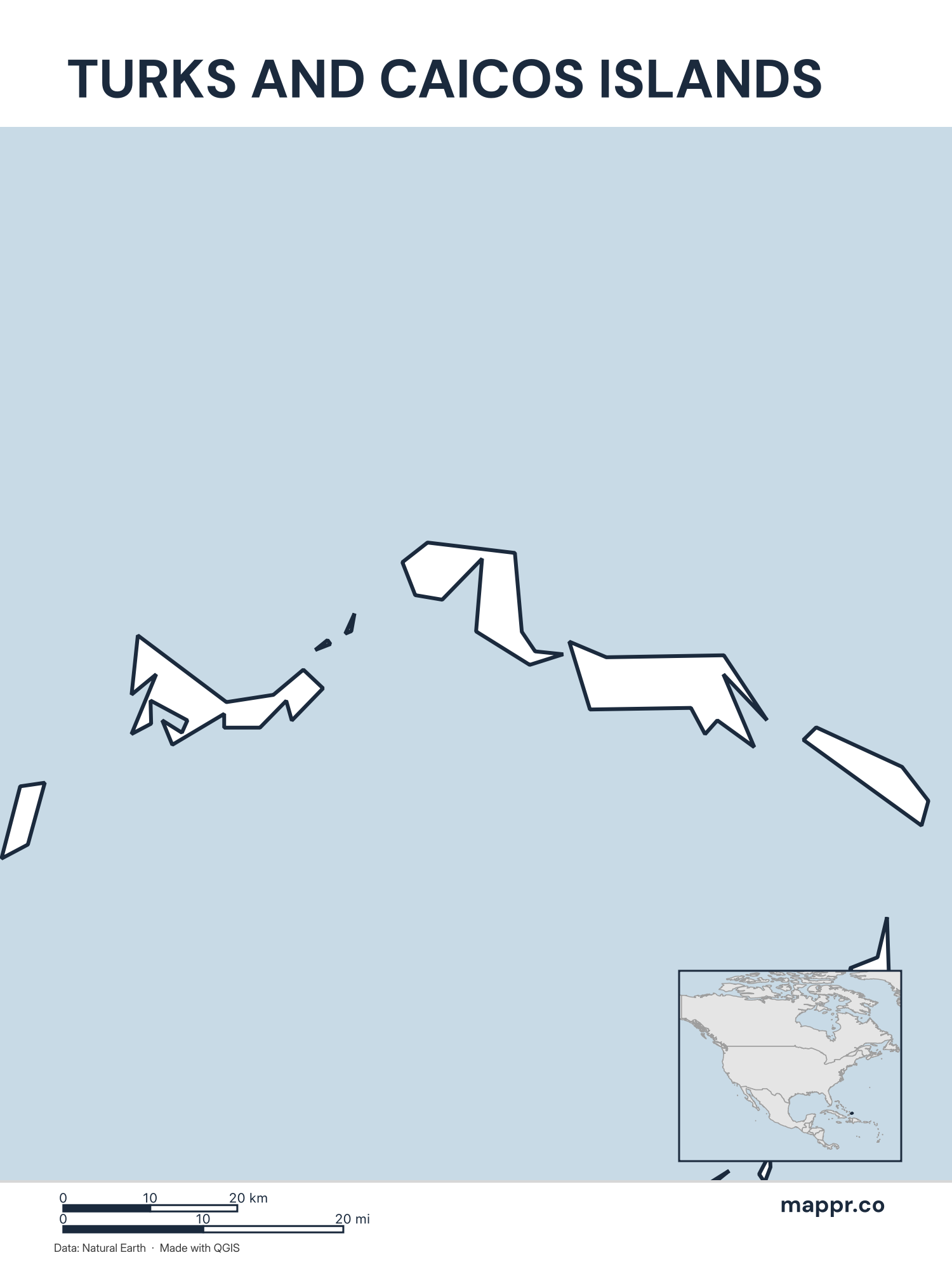Turks and Caicos Islands Maps — Free Printable Maps | Mappr